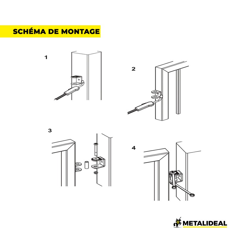 Gond réglable à souder | METALIDEAL