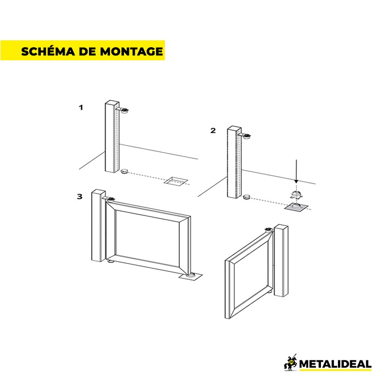 Butoir de portail à sceller | METALIDEAL